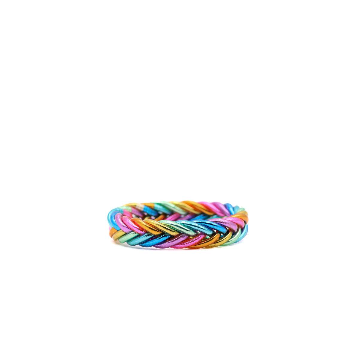 Rainbow Braided Bangle – Handcrafted Buddhist Jewelry – Manika USA