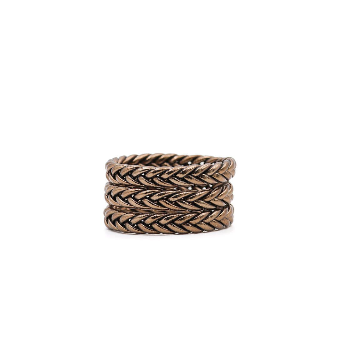 Dark Brown Braided Bangle – Handcrafted Buddhist Jewelry – Manika USA